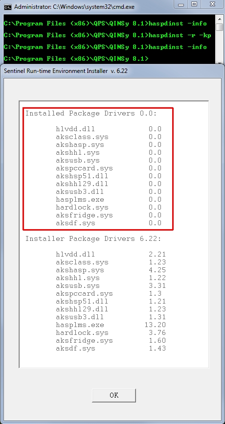 Reinstall HASP driver