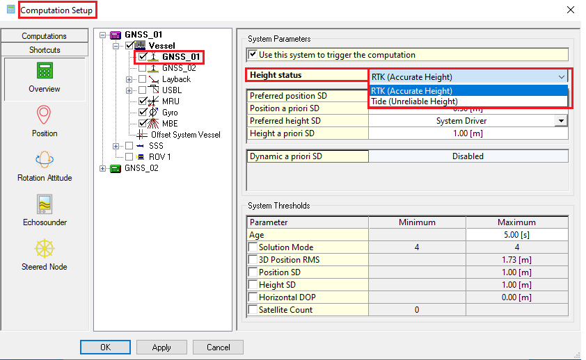 How-to Height - Tide and RTK