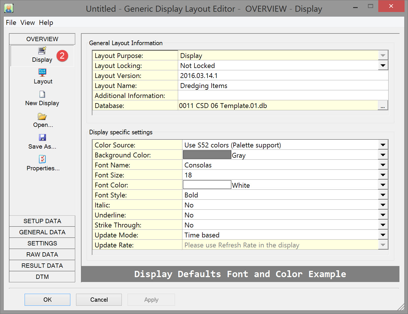 TSHD - Generic Display