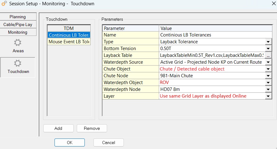 How-to Monitor - Touchdown Layback Tolerances