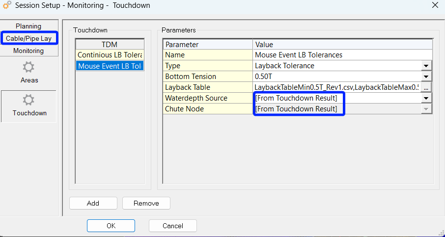 How-to Monitor - Touchdown Layback Tolerances