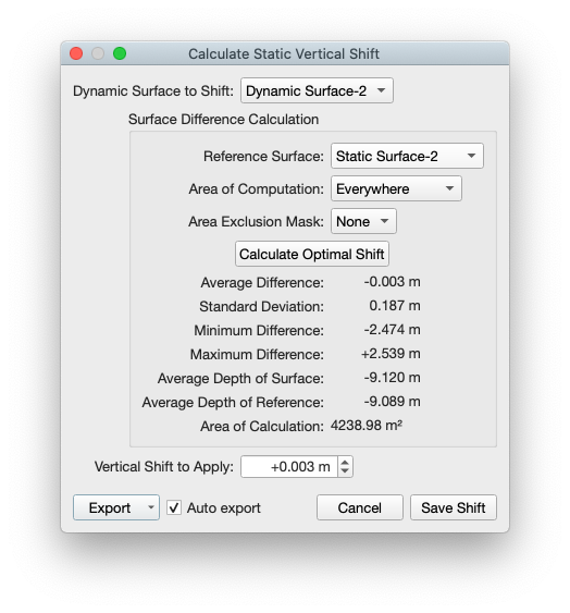 Qimera Static Vertical Shift Tool