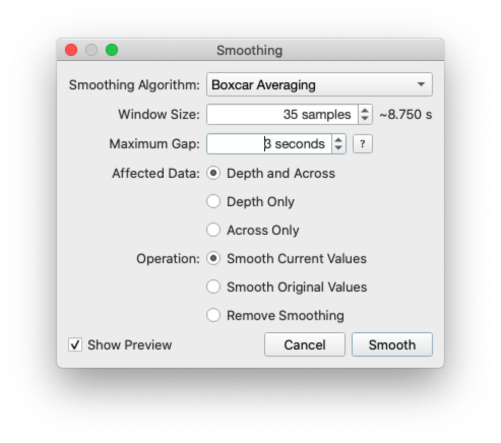 Qimera Cable/Pipe Tracker Sensor Editor Dialog
