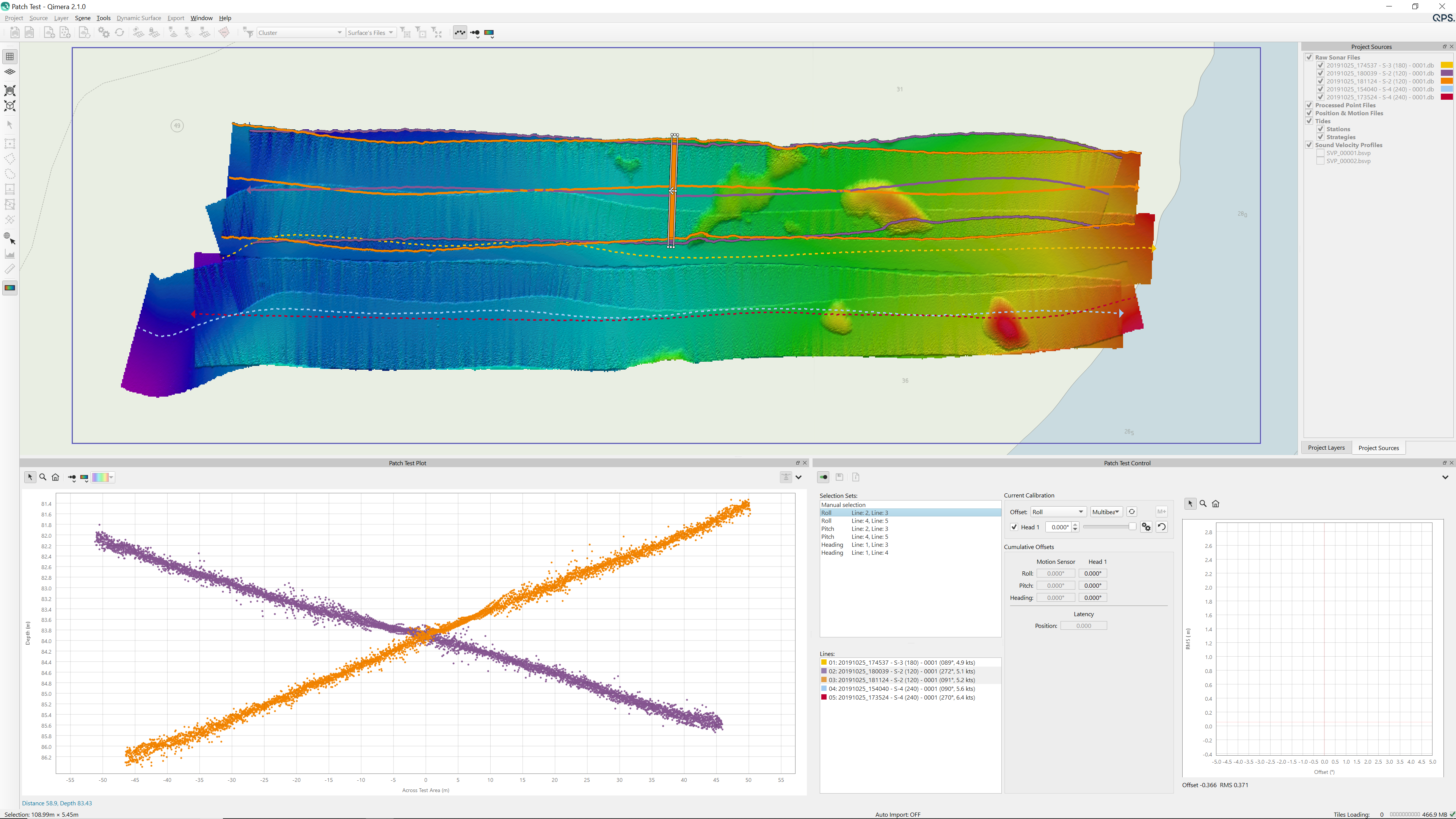 Multibeam Calibration - Qimera Patch Test Mode (via Survey Manager)