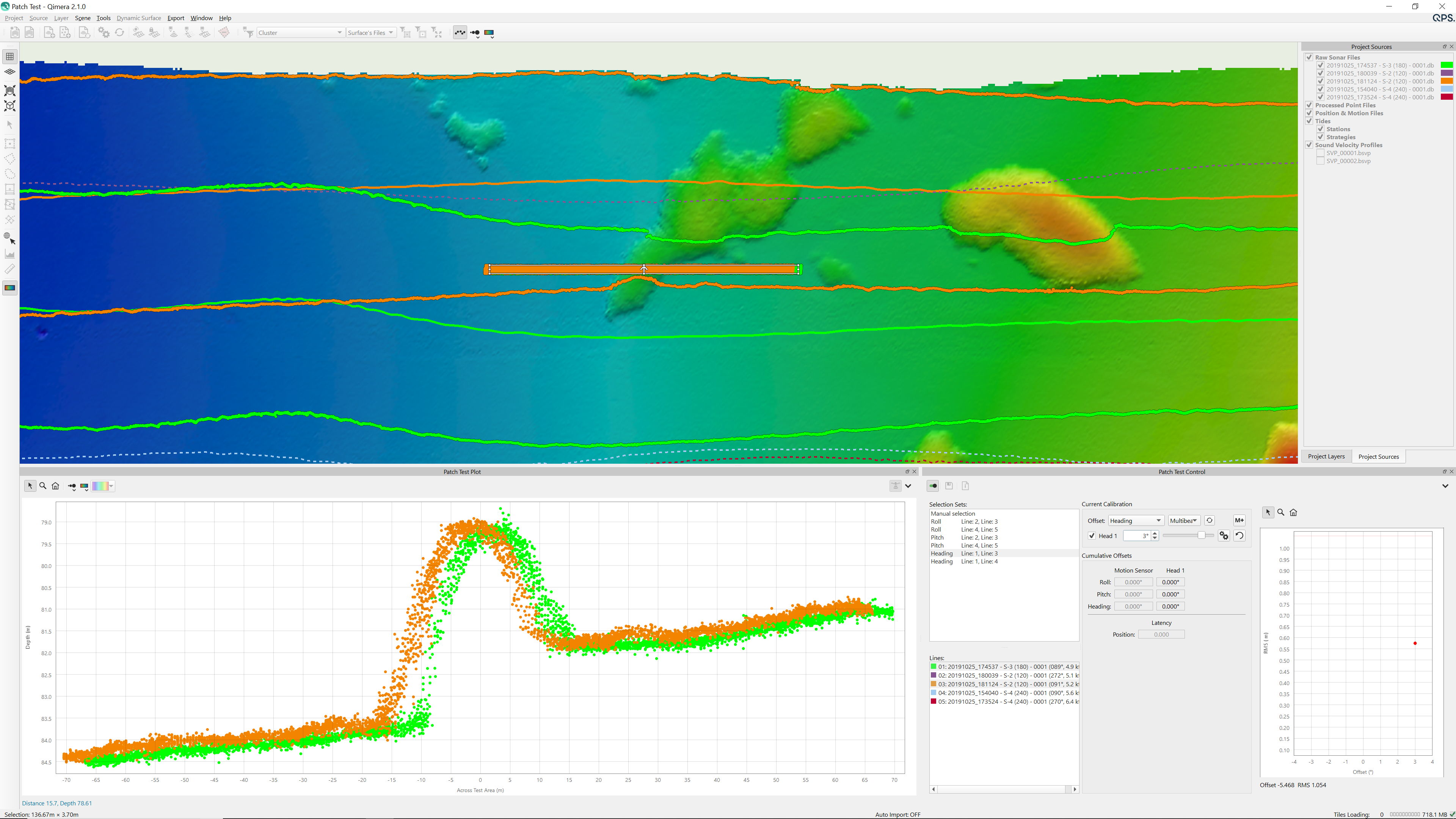 Multibeam Calibration - Qimera Patch Test Mode (via Survey Manager)