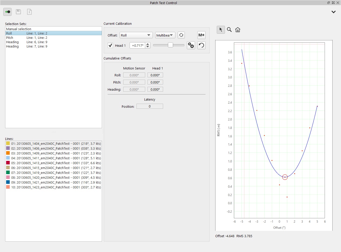 Multibeam Calibration - Qimera Patch Test Mode (via Survey Manager)