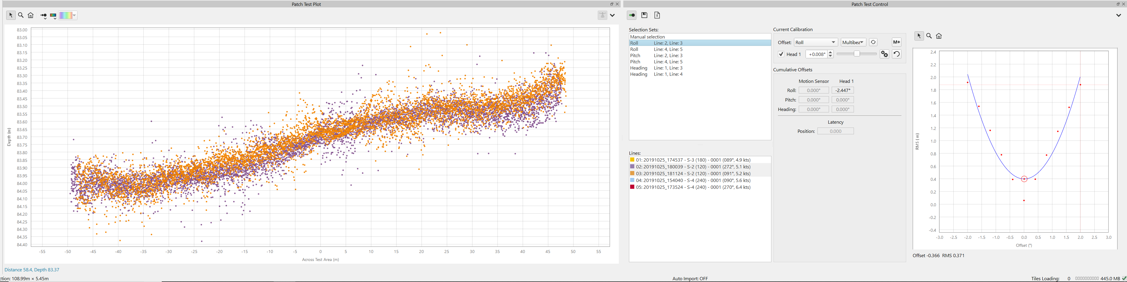 Multibeam Calibration - Qimera Patch Test Mode (via Survey Manager)